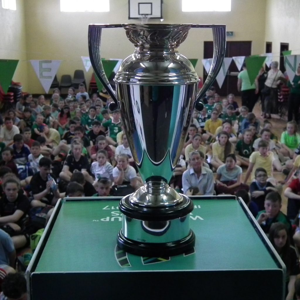 In pictures: Women's Rugby World Cup trophy comes to Killeen NS - Laois ...
