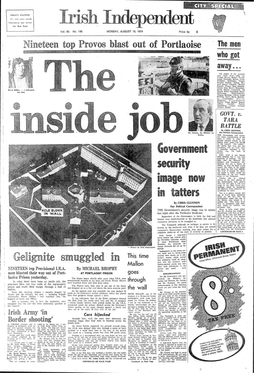 50 years on - remembering the famous 1974 Portlaoise Prison breakout ...
