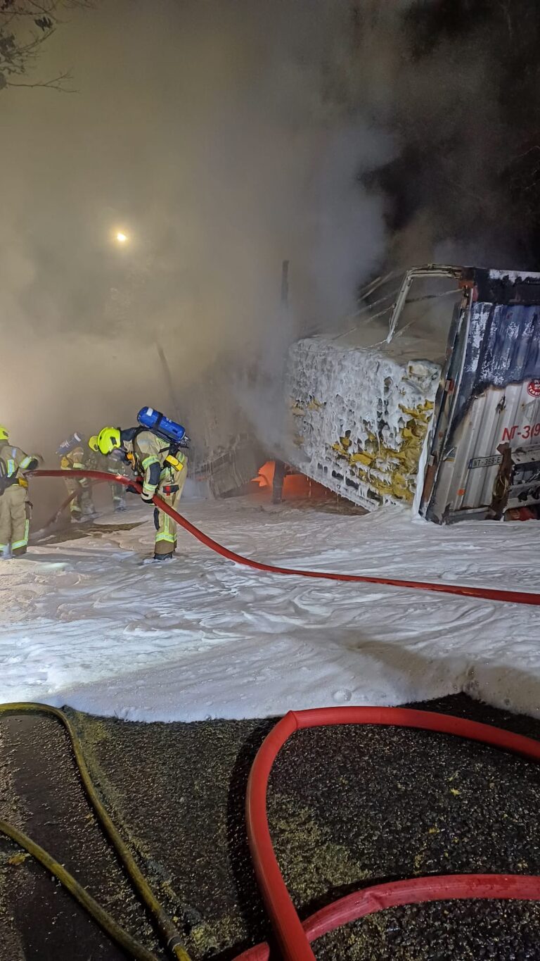 Emergency services attending the scene of a fire in Portlaoise - Laois ...