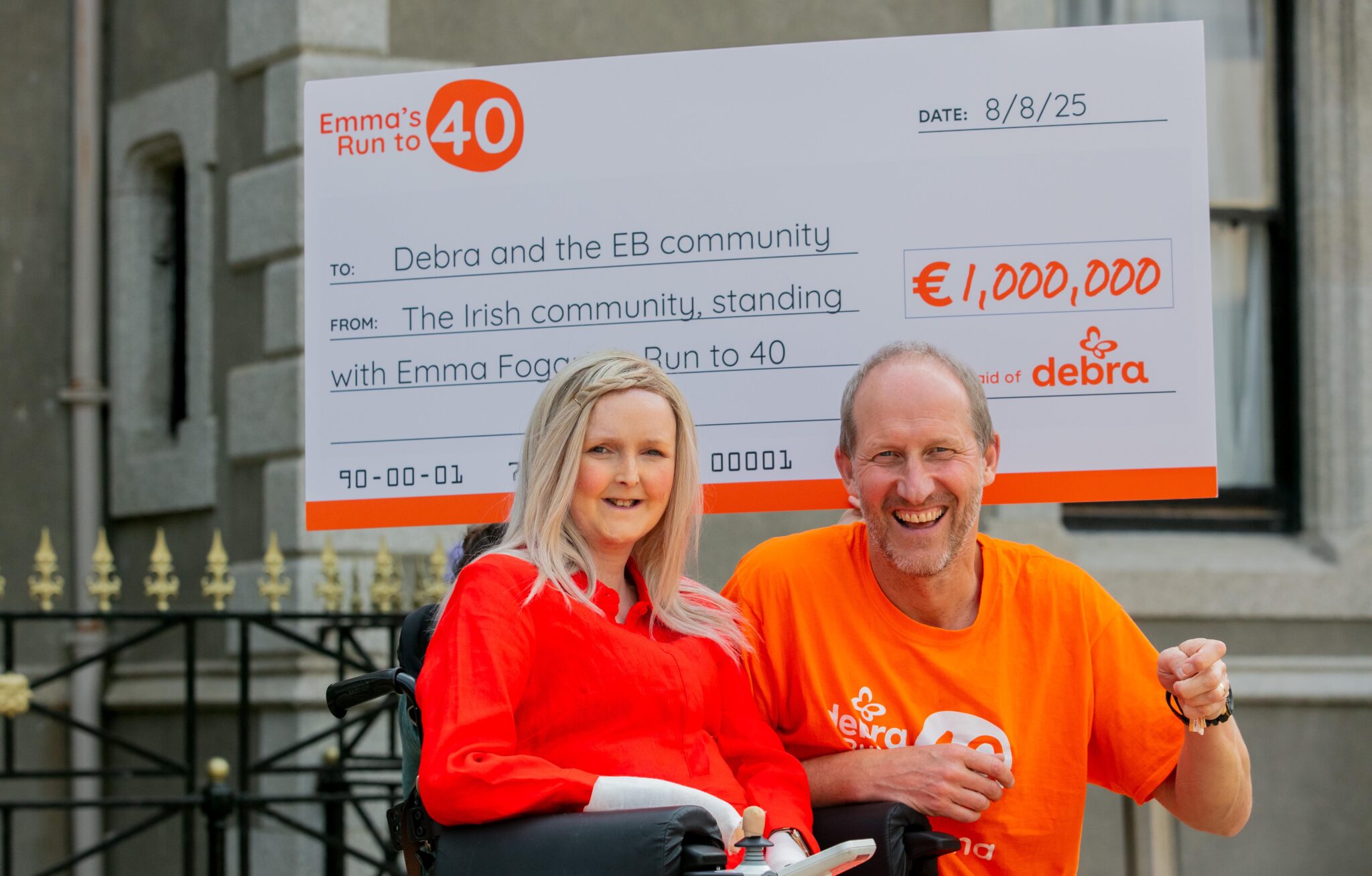 Laois woman presents €1m cheque after run with showbiz pal Colin ...